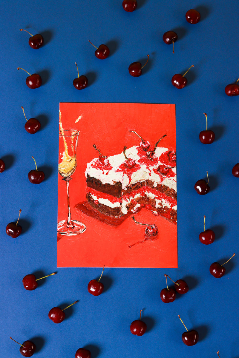 champagne cherry chocolate – Libby Haines Art