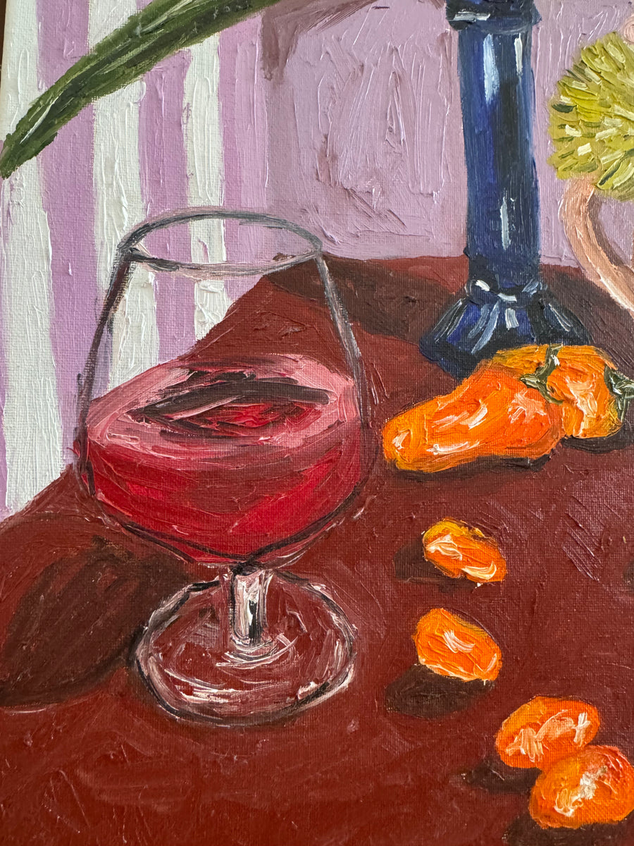 still life flowers, peppers, tomato – Libby Haines Art